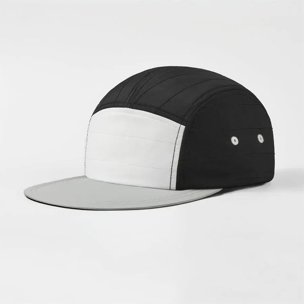 Blank 5 Panel Water Repellent Quilted Camper Cap for Winter - 5128
