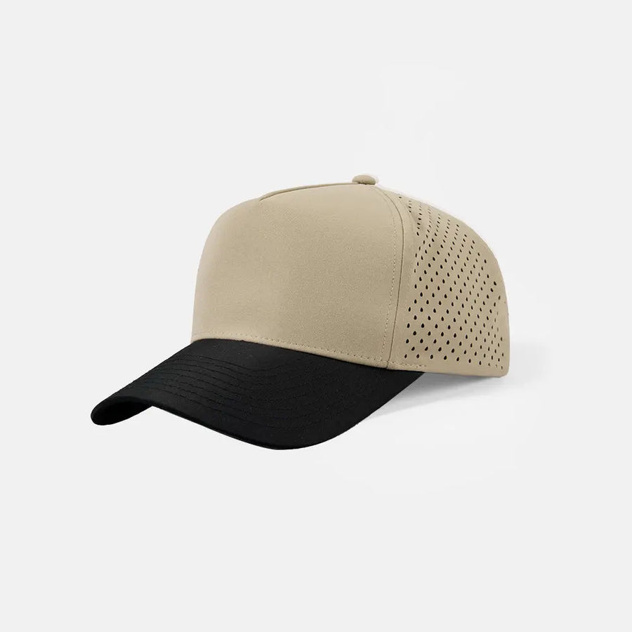 Blank & Custom Laser Perforated 5 Panel Performance Snapback Hat Wholesale